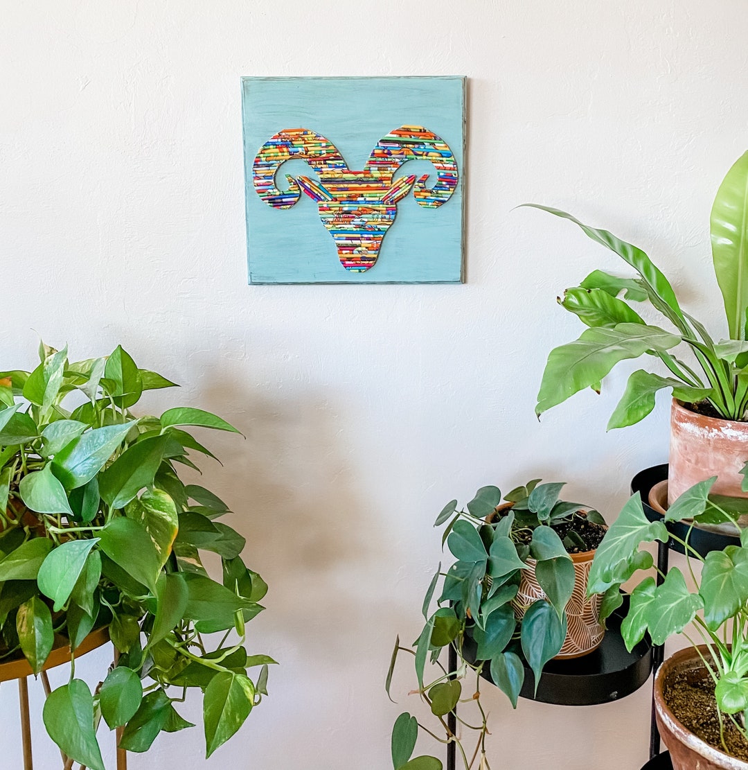 Paper Ram Head Art - Etsy