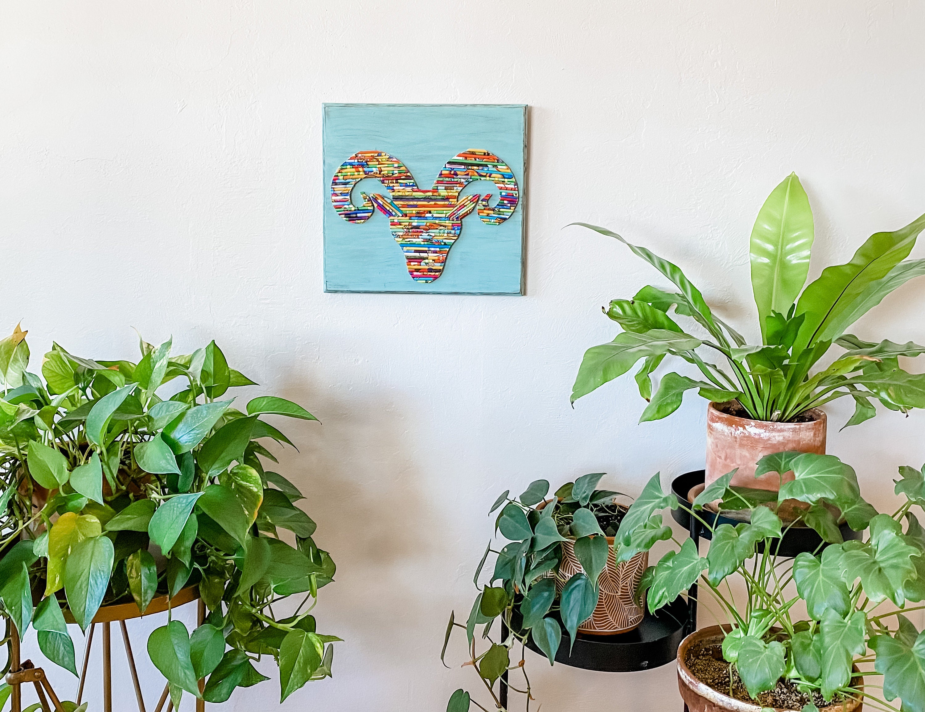 Paper Ram Head Art - Etsy