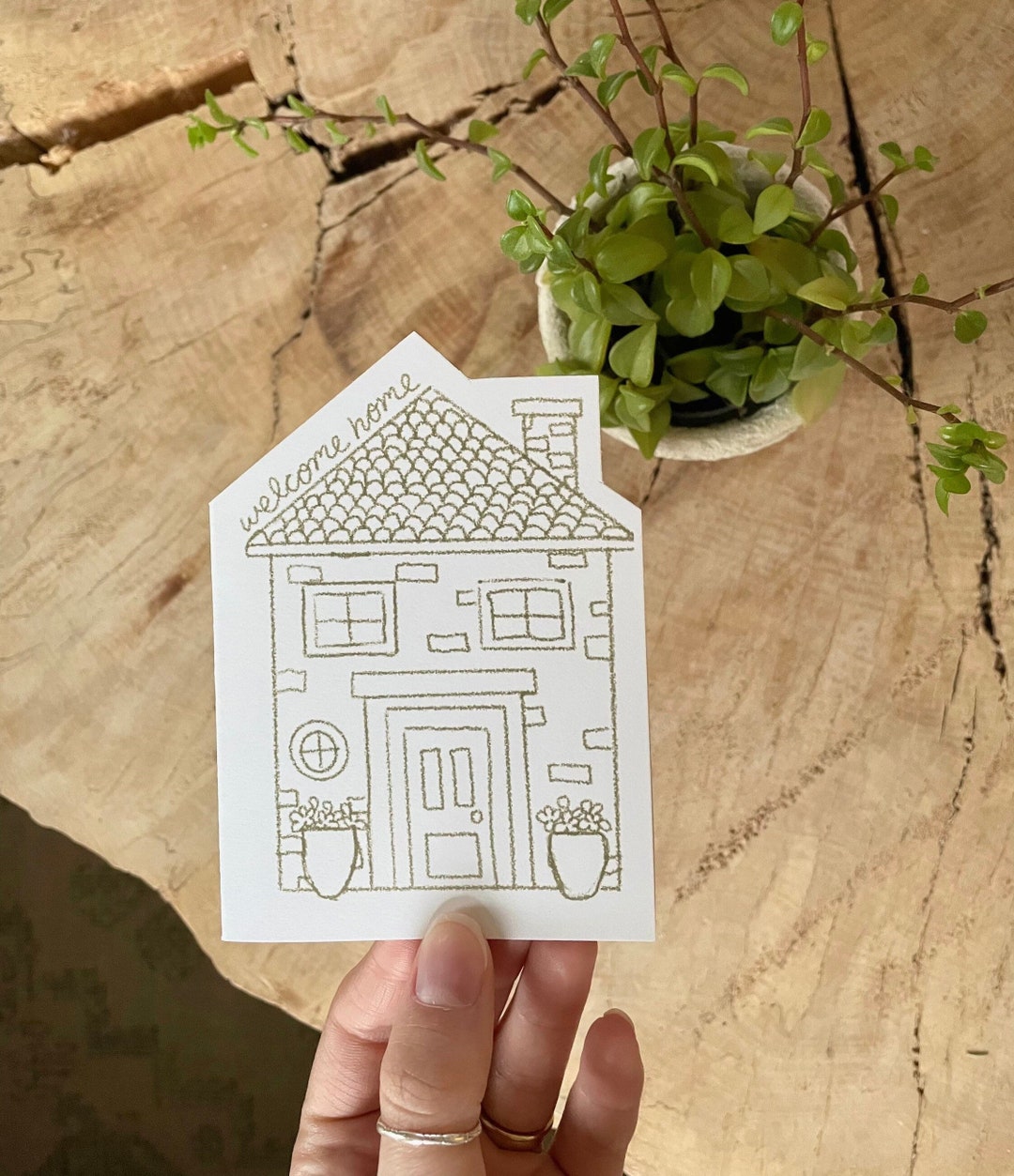 Welcome Home Greeting Card Housewarming Card Home Cut Our - Etsy