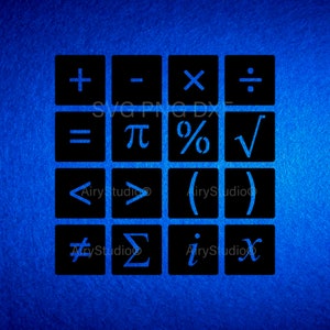 Math Symbols, SVG, PNG, DXF, Files, Silhouette - Etsy