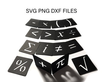 Math Symbols SVG PNG DXF Files Silhouette - Etsy