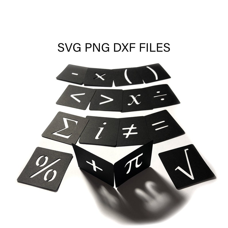 Math Symbols, SVG, PNG, DXF, Files, Silhouette - Etsy