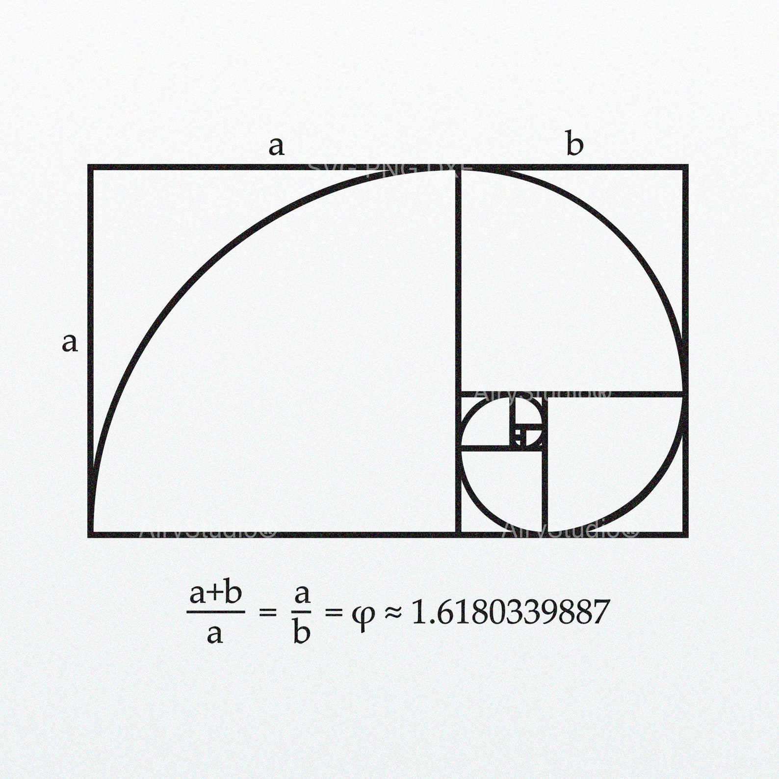 Phi Symbol, Svg, Png Files - Etsy