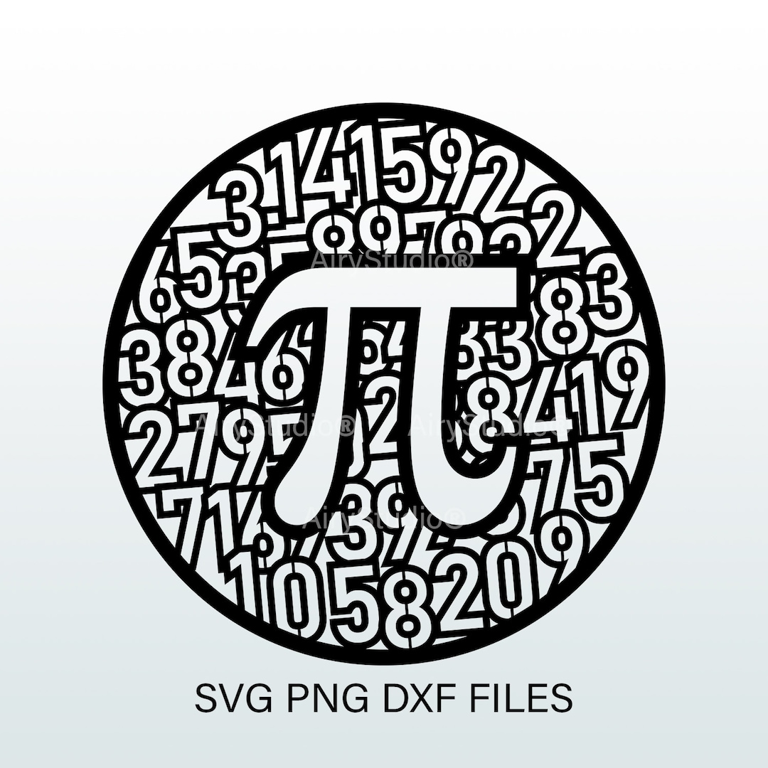 Pi Symbol File, Math Logo, SVG, PNG, DXF, Silhouette, Piday - Etsy