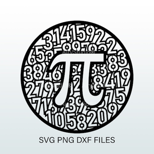 Pi Symbol File Math Logo SVG PNG DXF Silhouette Piday - Etsy