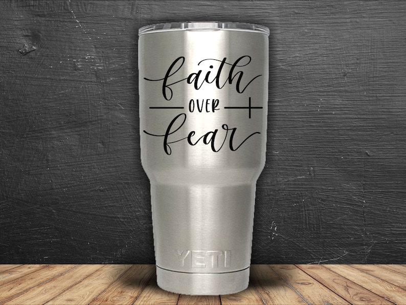 Faith Over Fear Decal: Glossy Vinyl Car, Tumbler, Laptop - Etsy