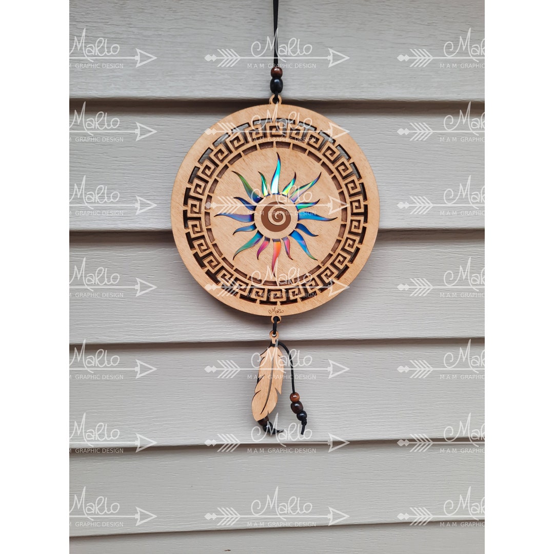 Sun Suncatcher Layered Laser Cut File | Repurposed DVD (svg, Pdf, Eps ...