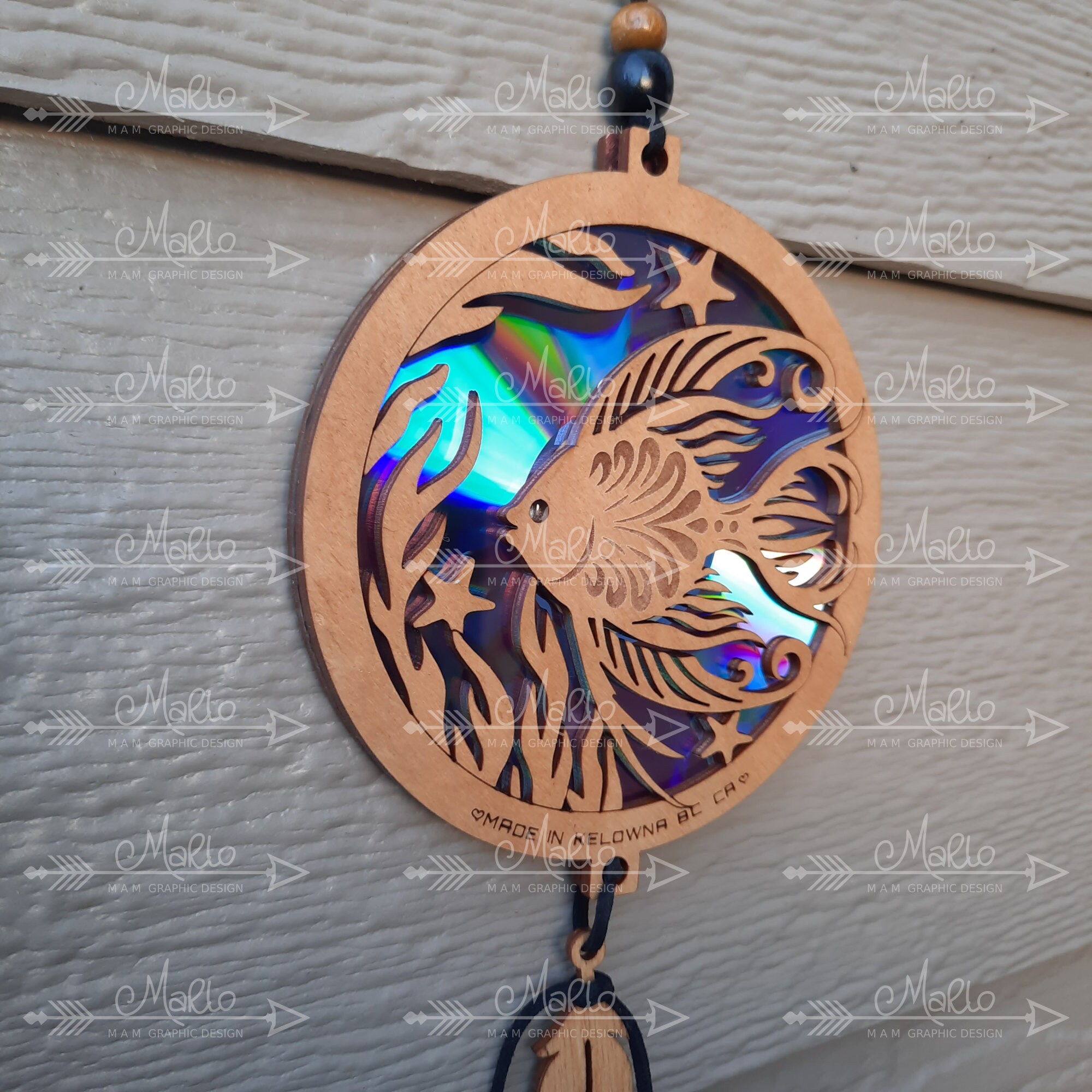 Angel Fish Suncatcher With Repurposing Dvds | Laser Cut File | SVG, PDF ...