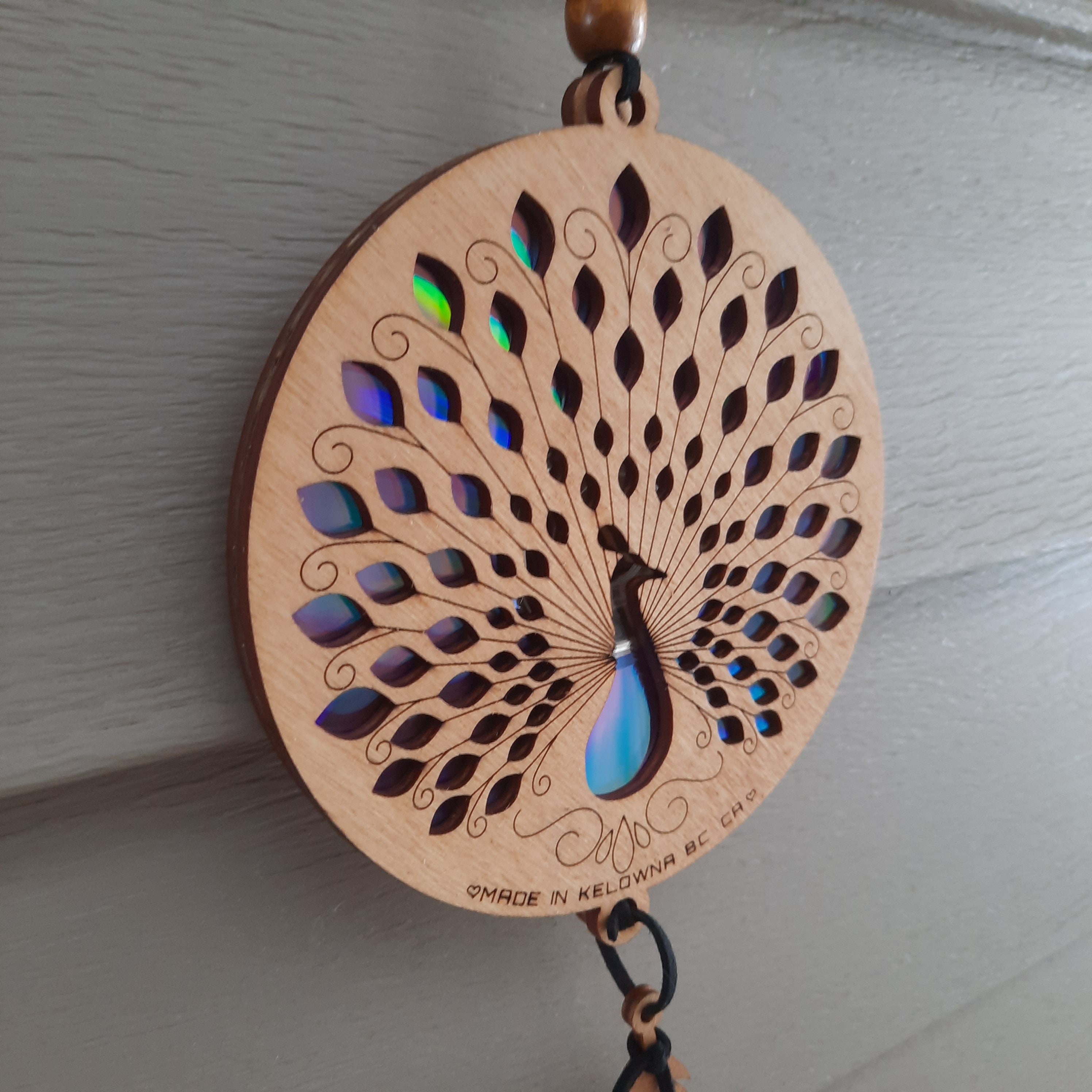 Peacock Suncatcher Laser Cut Wood With Repurposed Dvds - Etsy