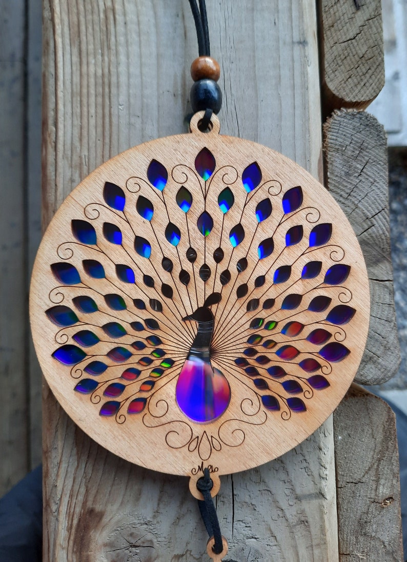 Peacock Suncatcher Repurposing Dvds SVGDFX PDF Instant - Etsy Canada