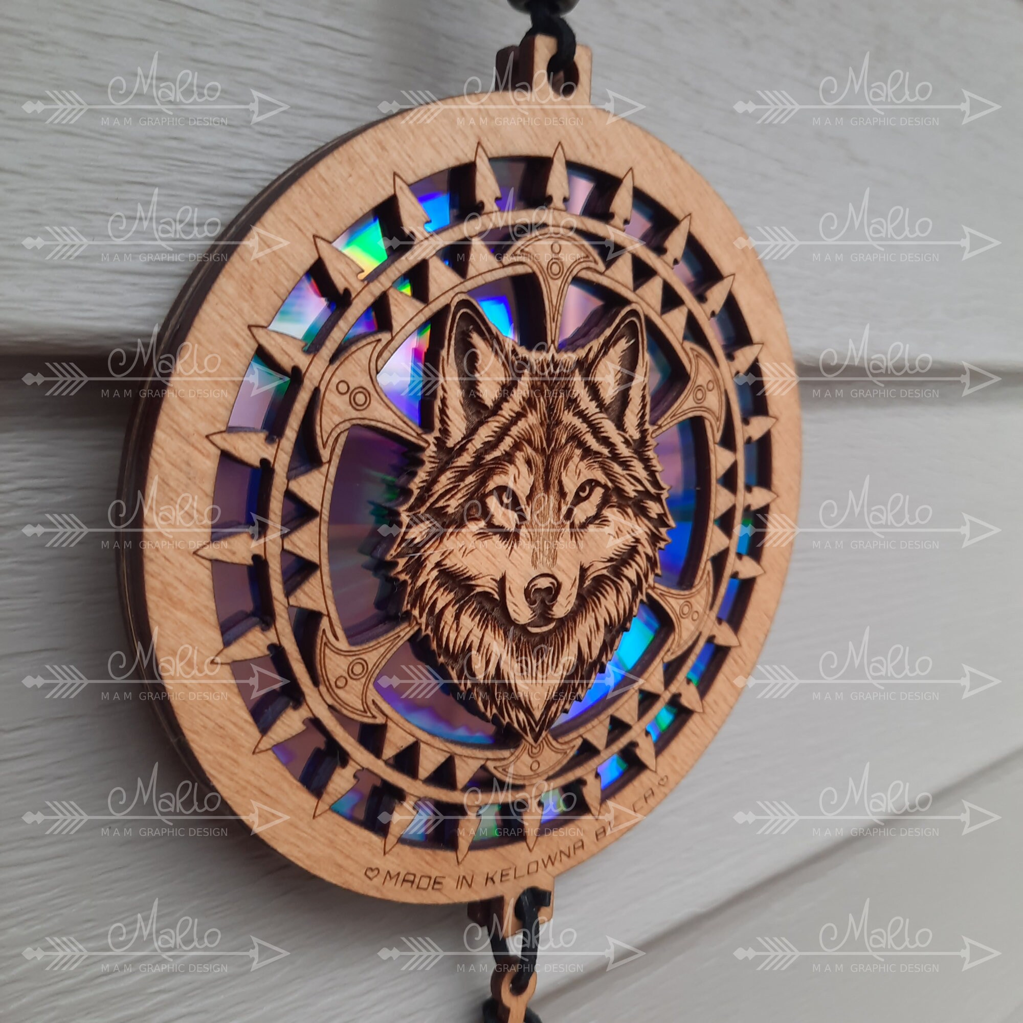 Laser Cut Wolf Suncatcher Design | DVD Repurpose (digital File) - Etsy
