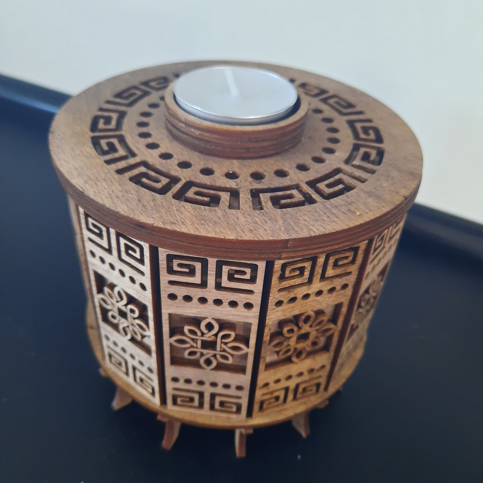 Round Box Laser File With Tea Candle Lid Laser Cut SVG - Etsy Canada