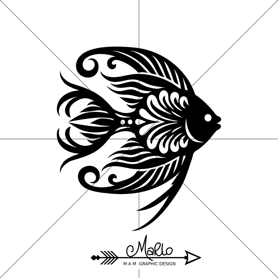Angel Fish SVG Instant Download, DFX, PNG, Digital Download - Etsy