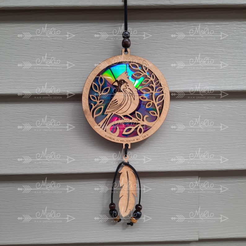 Cardinal Suncatcher Laser Cut File | DVD Repurposing (svg, Pdf, Eps ...