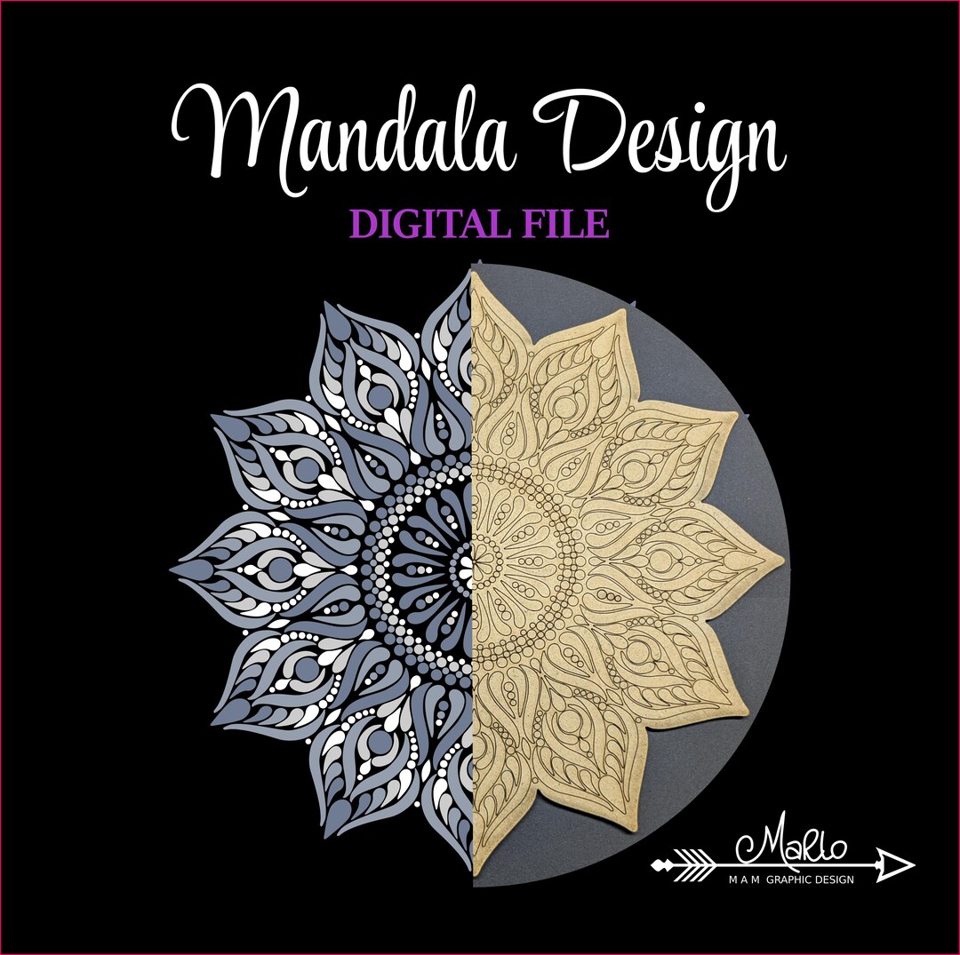 Mandala Dot Art Board | Laser Engrave SVG PDF EPS (digital File) - Etsy