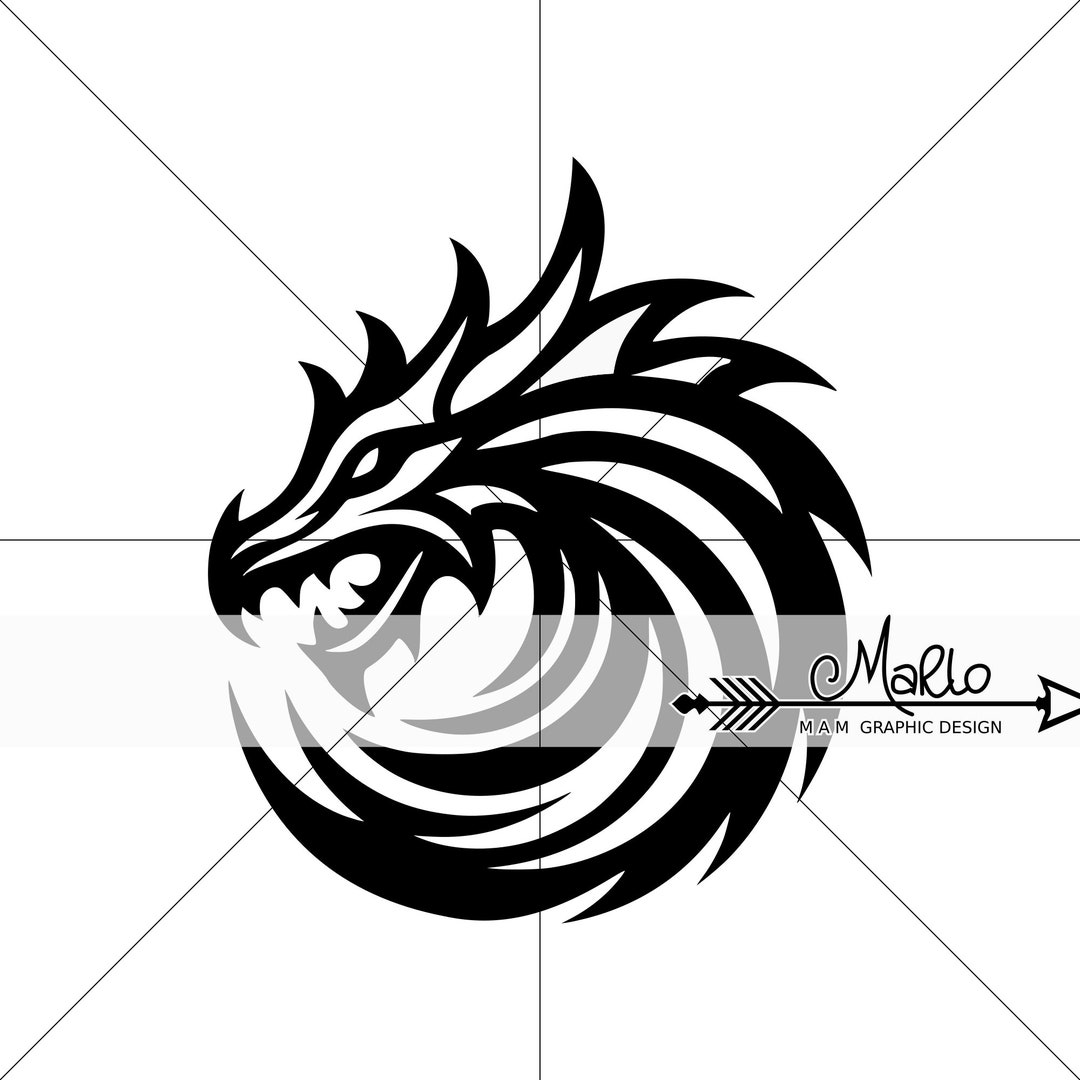 Dragon Head Digital File Instant Download SVG, PDF, EPS - Etsy