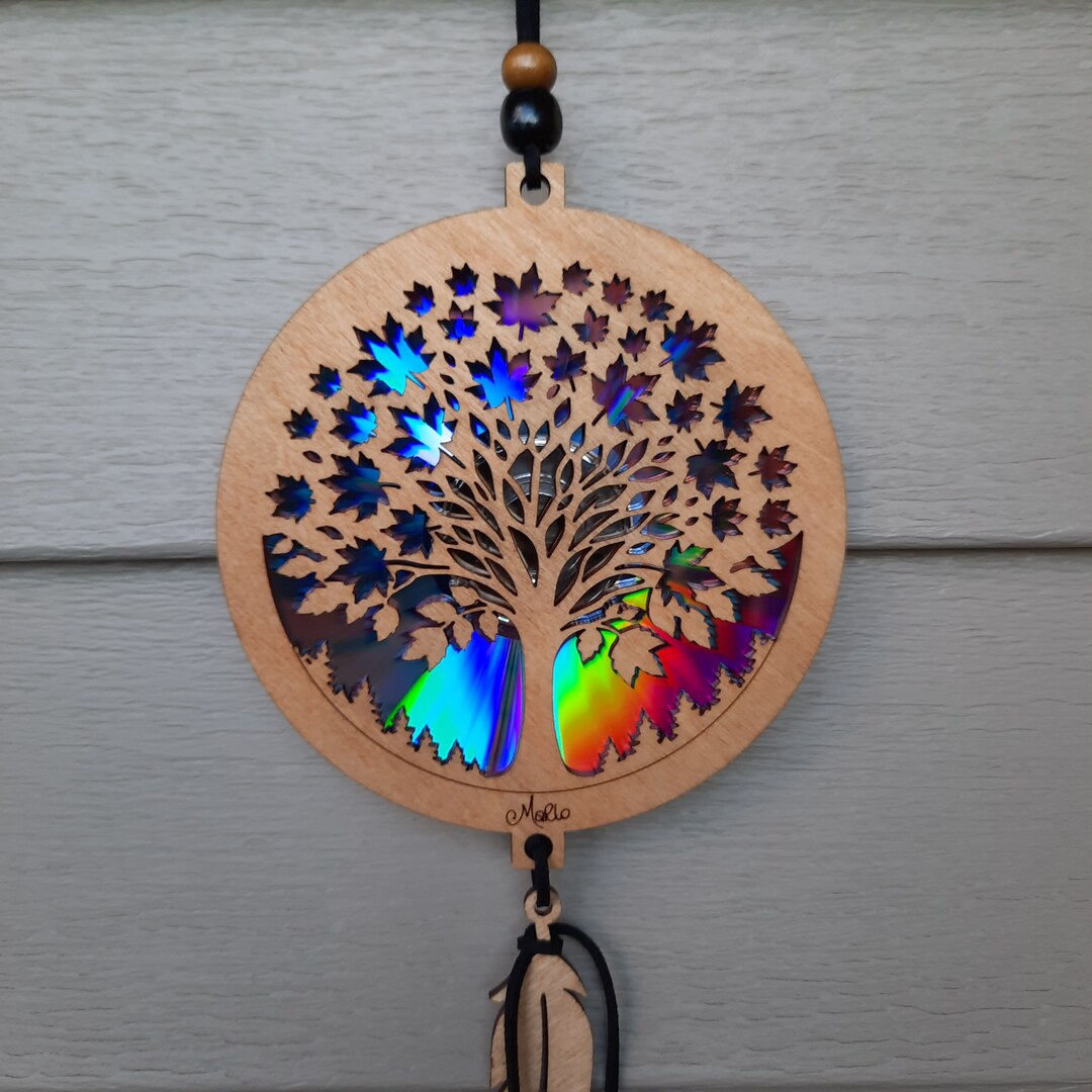 Maple Tree Repurposing Dvds Laser Cut File SVG PDF EPS - Etsy