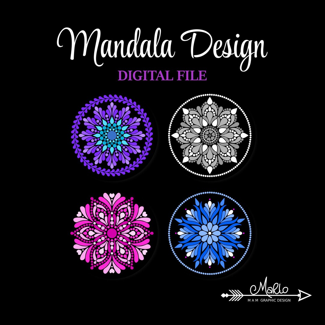 Mandala Dot Art Laser Engrave Template: 5" SVG, PDF, EPS (digital File ...