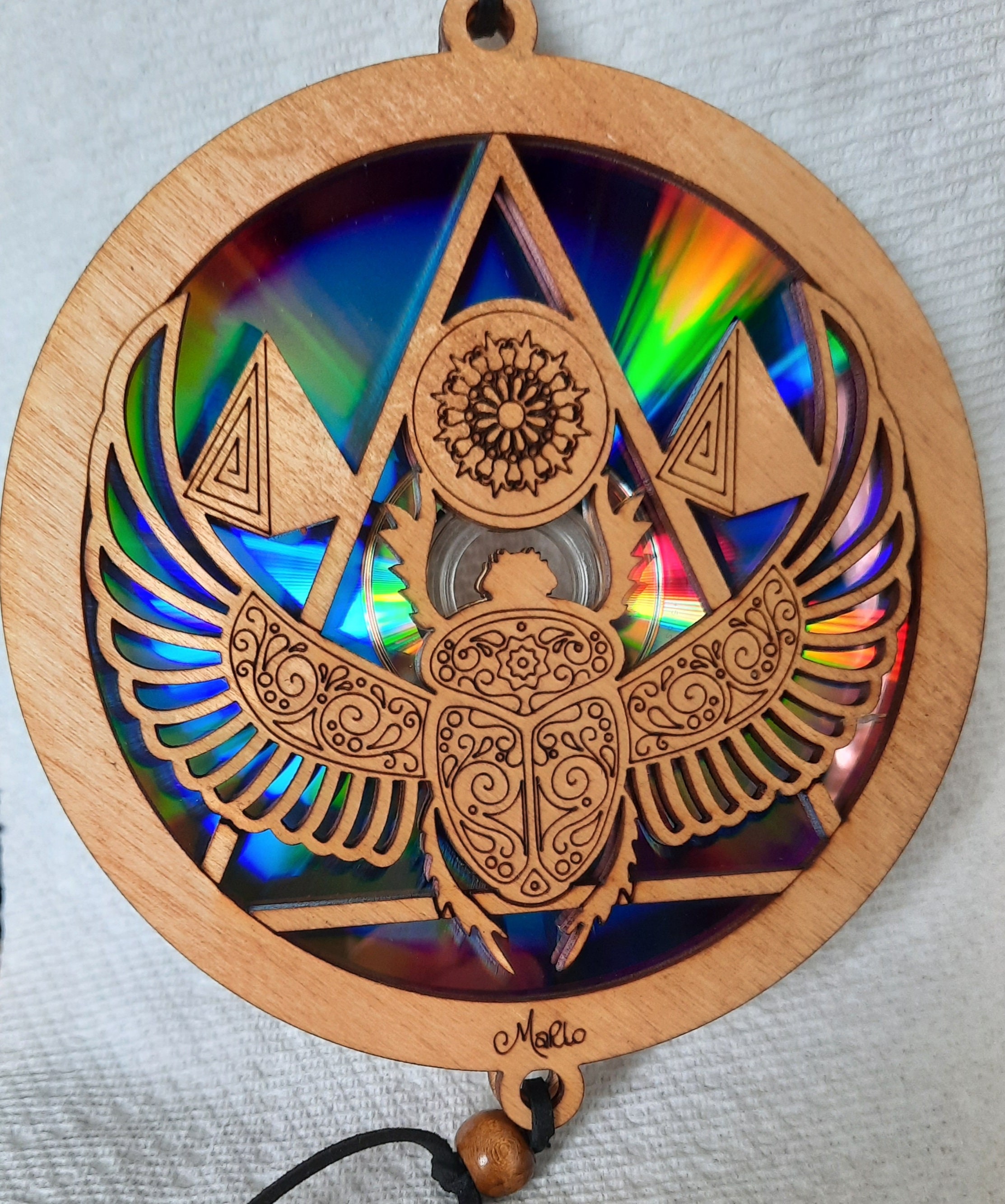 Egyptian Scarab Suncatcher Repurposing Dvds SVG Instant - Etsy Canada
