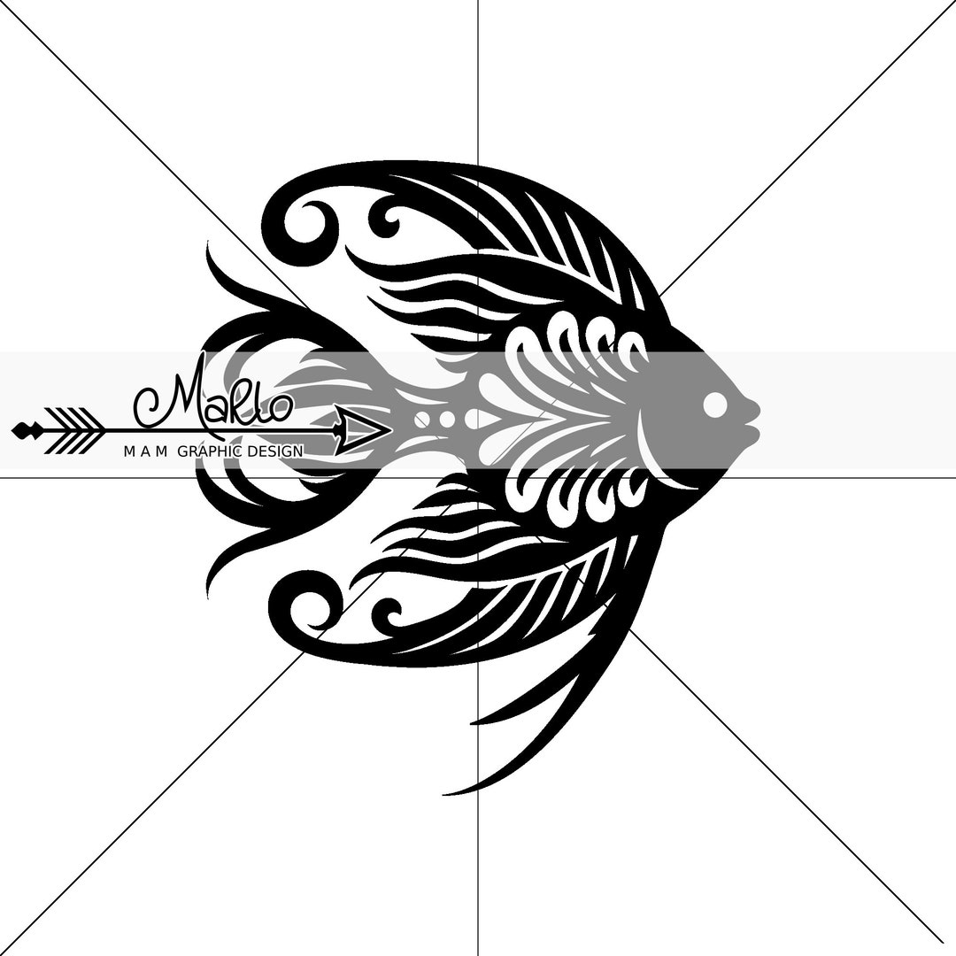 Digital File Angel Fish - SVG Instant Download, DFX, PNG, Digital ...