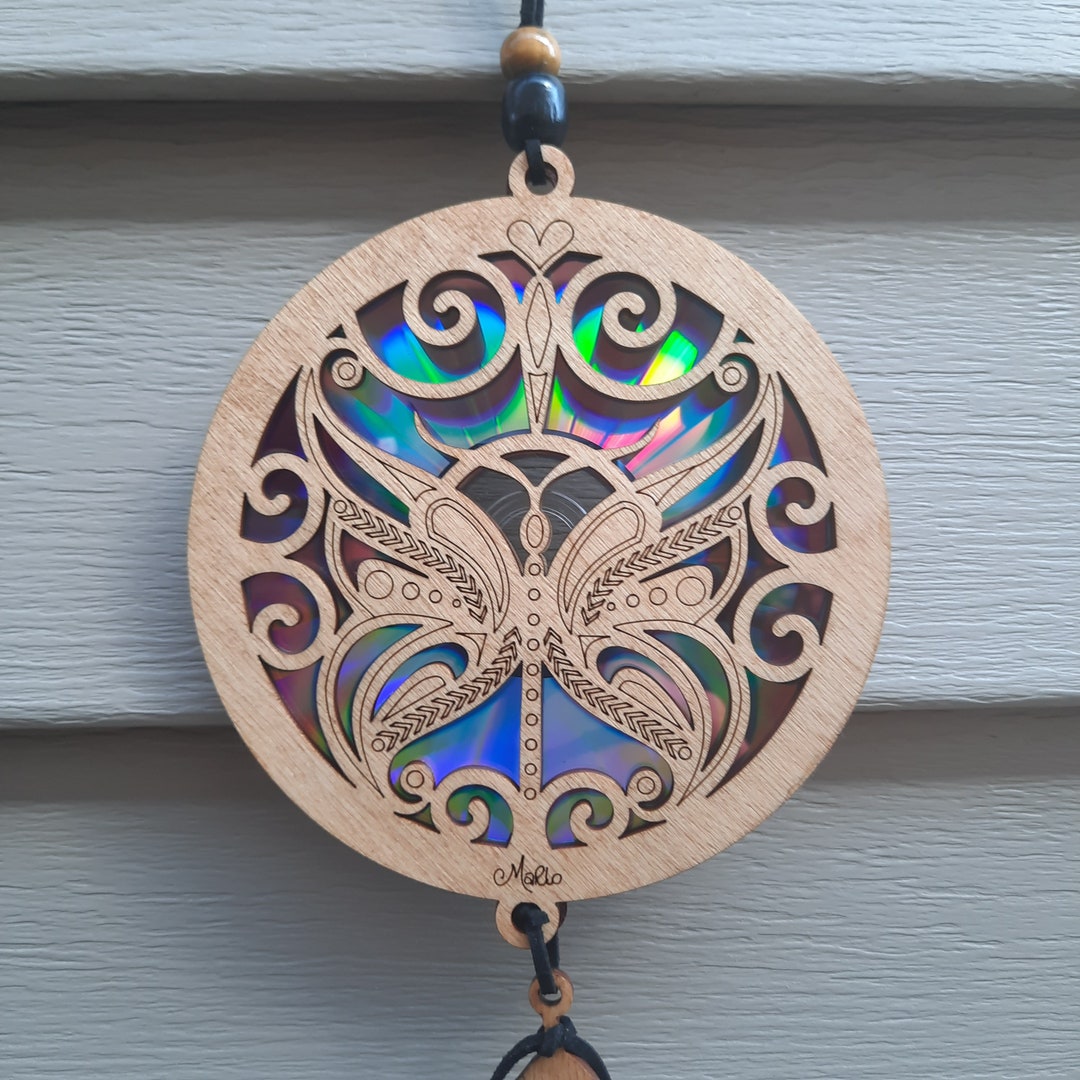 Butterfly Suncatcher Laser Cut Wood With Repurposed Dvds - Etsy