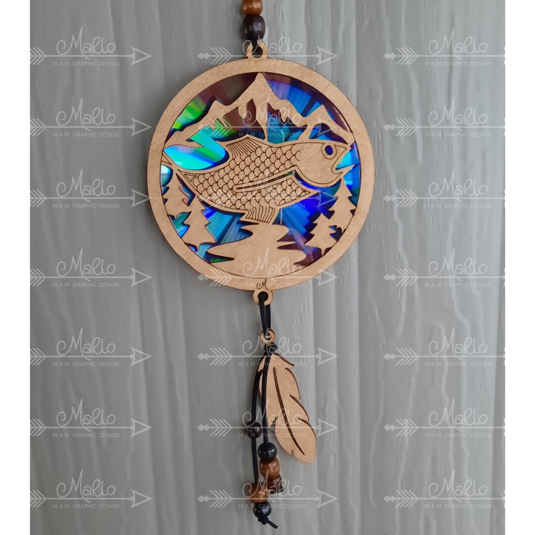 Fish Suncatcher | Repurposing Dvds | Laser Cut File | SVG, PDF, EPS ...