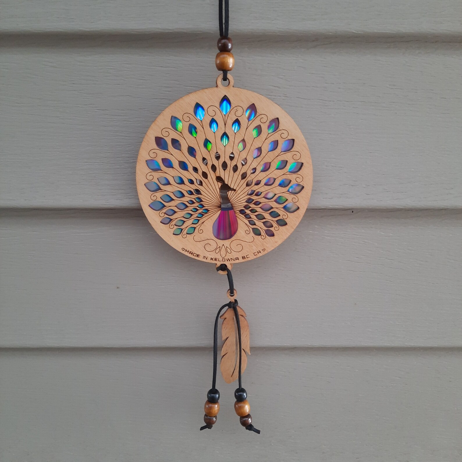 Peacock Suncatcher Laser Cut Wood With Repurposed Dvds - Etsy