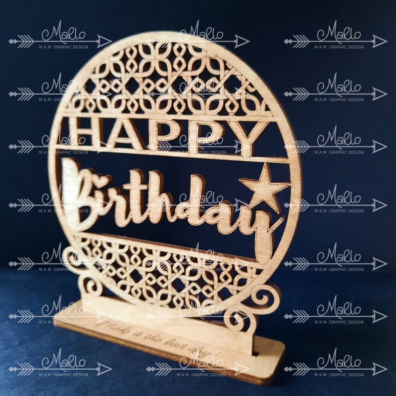 Happy Birthday Stand Stl - Etsy UK