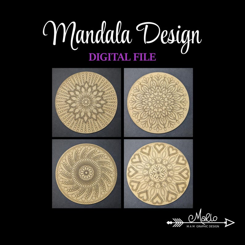 Mandala Dot Art Laser Engraving Template: 5" SVG PDF EPS (digital File ...