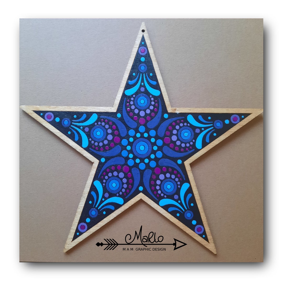 Star Dot Art SVG EPS Laser Cut File 8 Inches 8 PNG Digital Download - Etsy