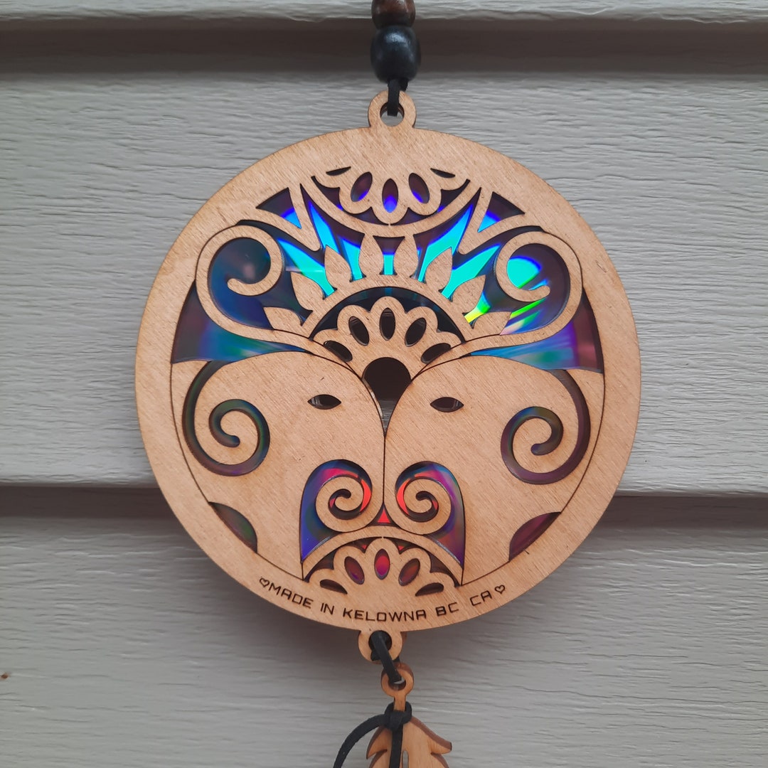 Elephants Suncatcher Repurposing Dvds Laser Cut File SVG, PDF, EPS ...