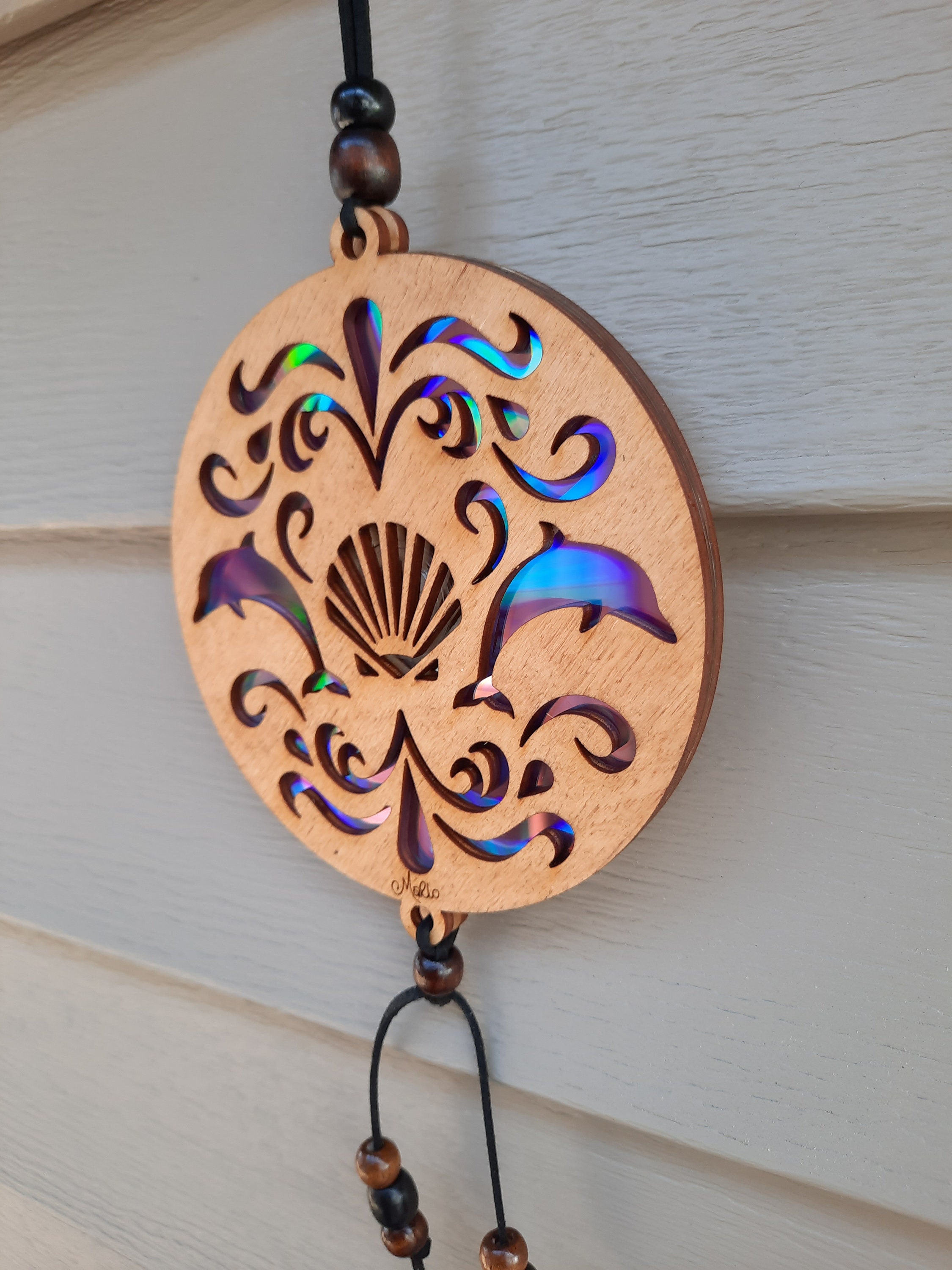 Dolphins Suncatcher Repurposing Dvds SVGDFX PDF Instant - Etsy