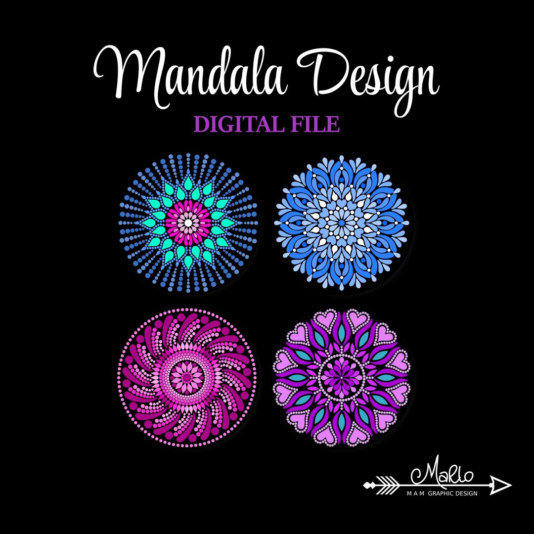Mandala Dot Art Laser Engraving Template: 5" SVG PDF EPS (digital File ...
