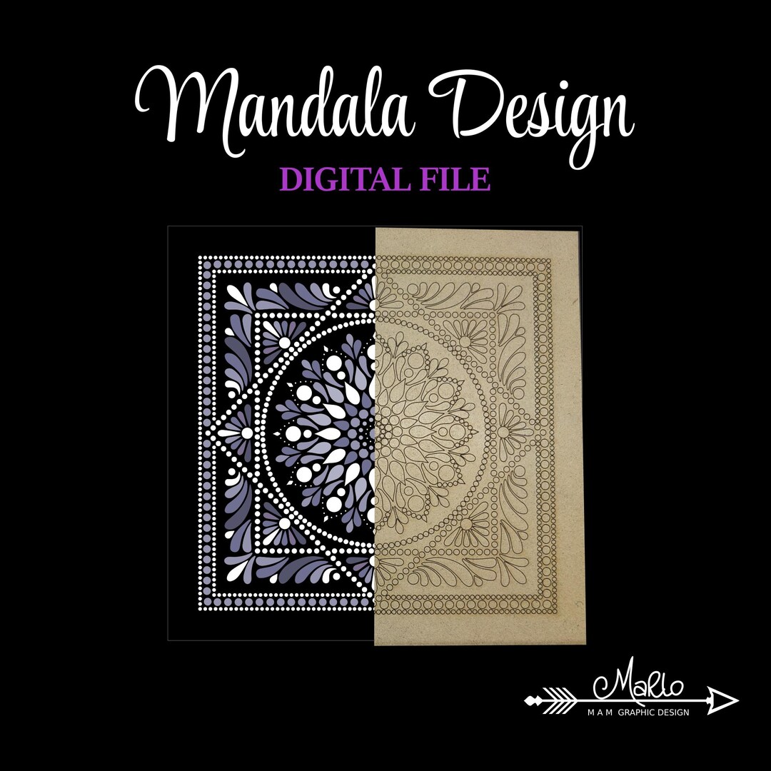 Mandala Dot Art Laser Engrave File: 8"x8" SVG, PDF, EPS - Etsy