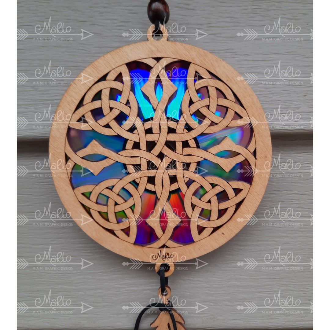 Trinity Knot Suncatcher Laser Cut File: Repurposed DVD (digital File ...