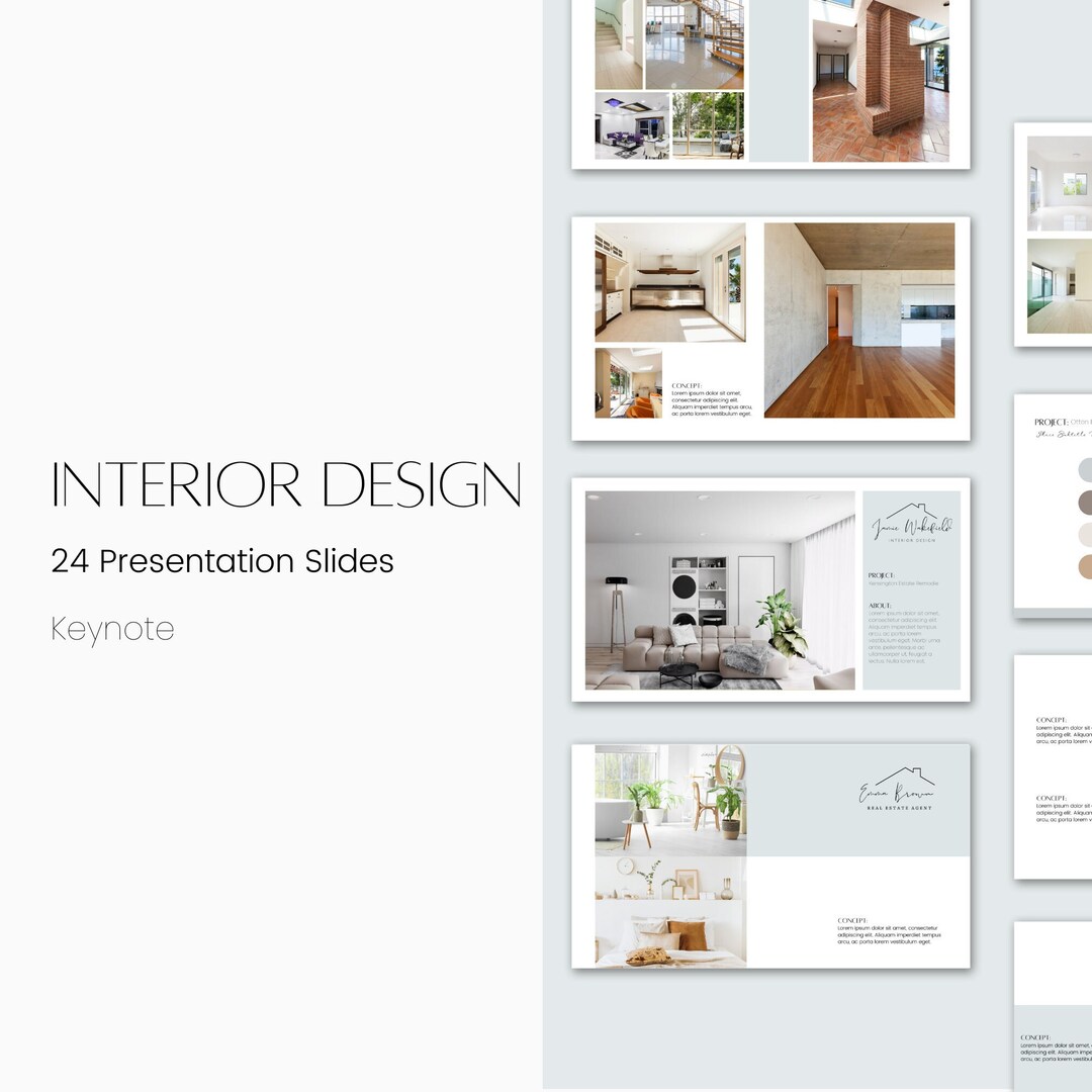 Interior Design Keynote Slides Presentation Template | E-book Template ...