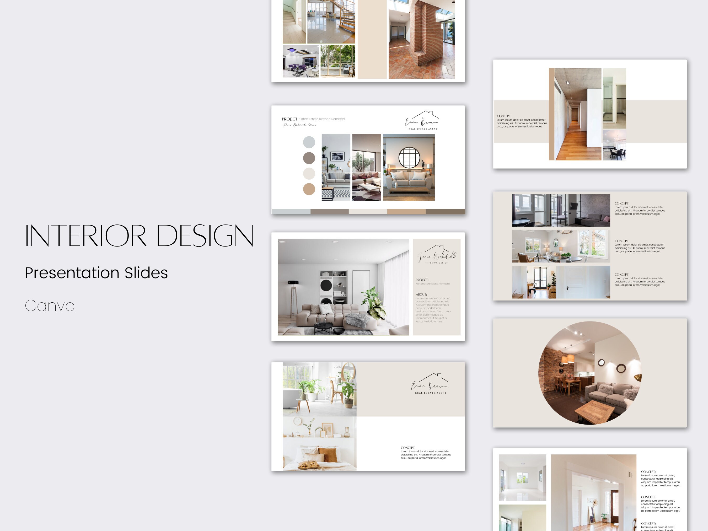 Interior Design Google Slides Presentation Template Etsy Ireland