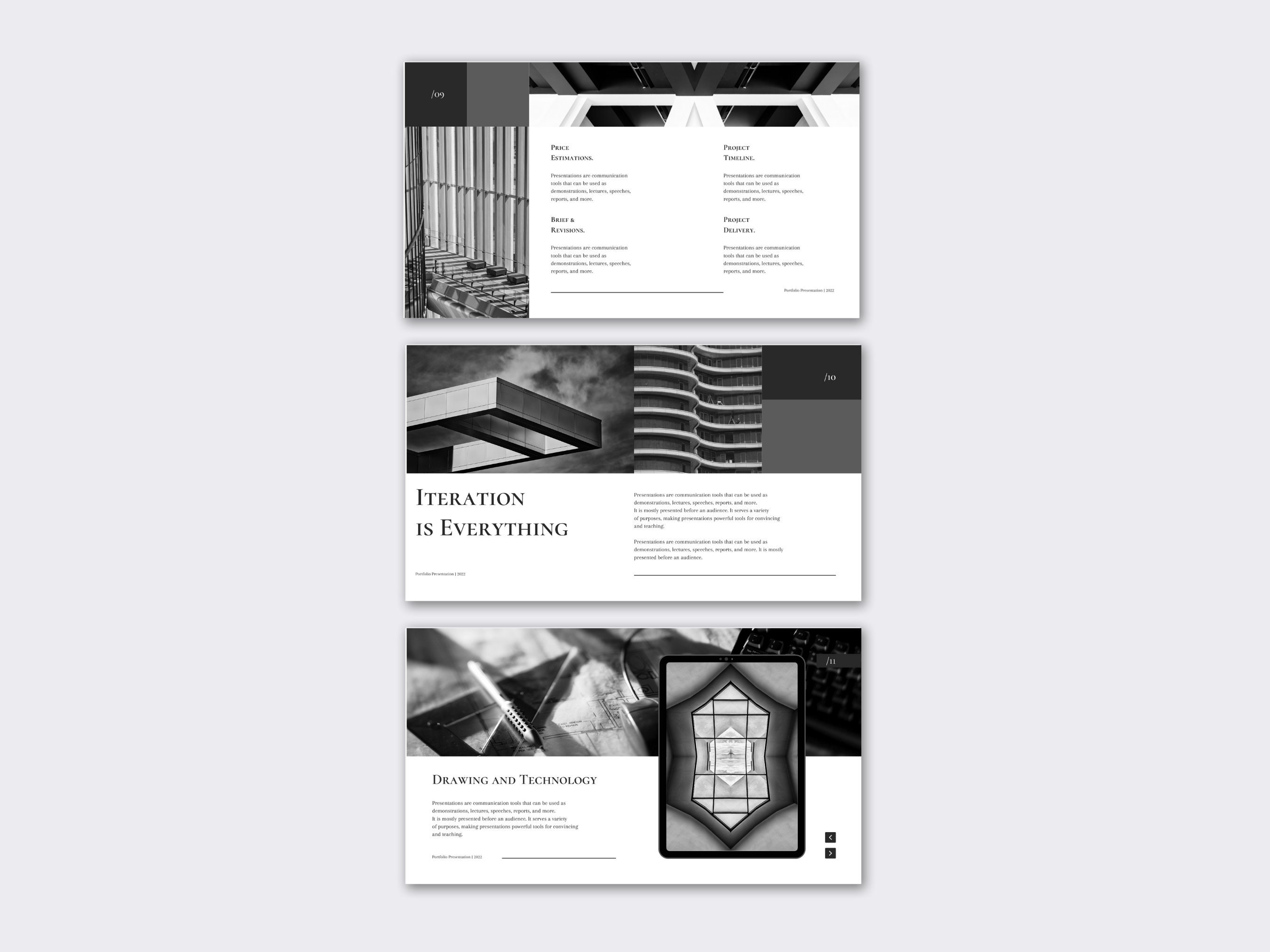Architecture Google Slides Presentation Template | Design Portfolio ...