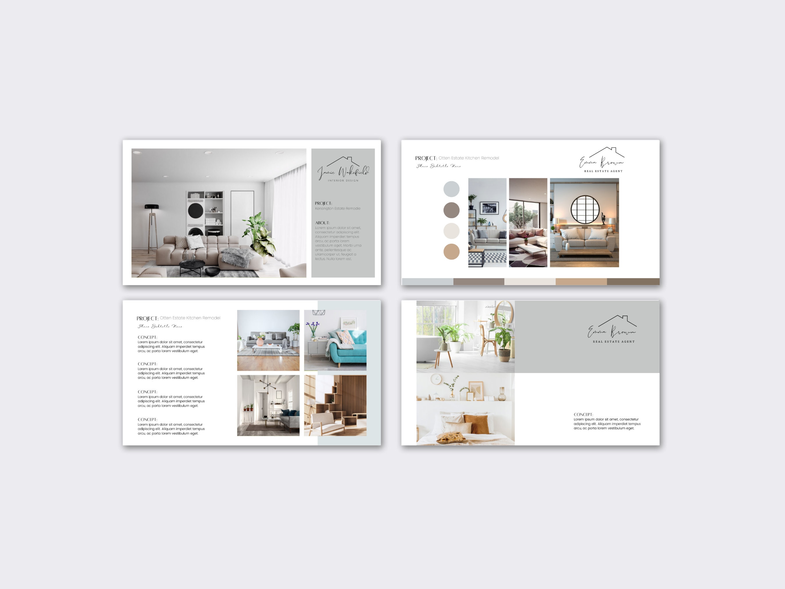 Interior Design Client Presentation Template | Virtual Design Board | E ...