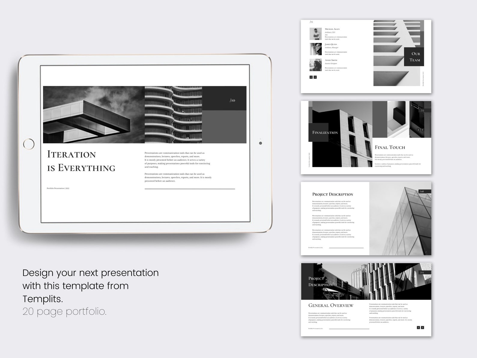 Architecture Google Slides Presentation Template | Design Portfolio ...