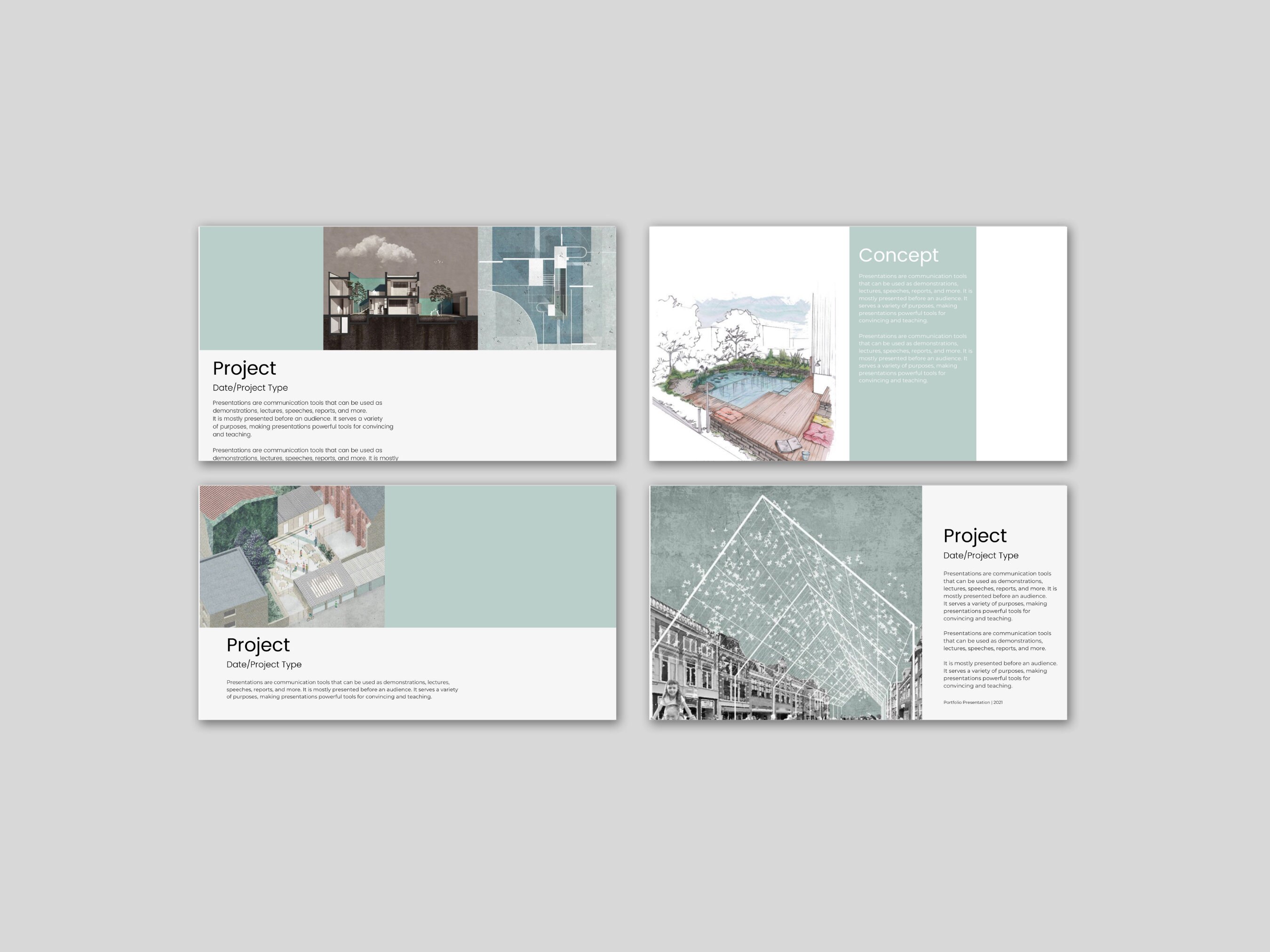 Architecture Portfolio Adobe Indesign And Illustrator Presentation Template Ebook Design 