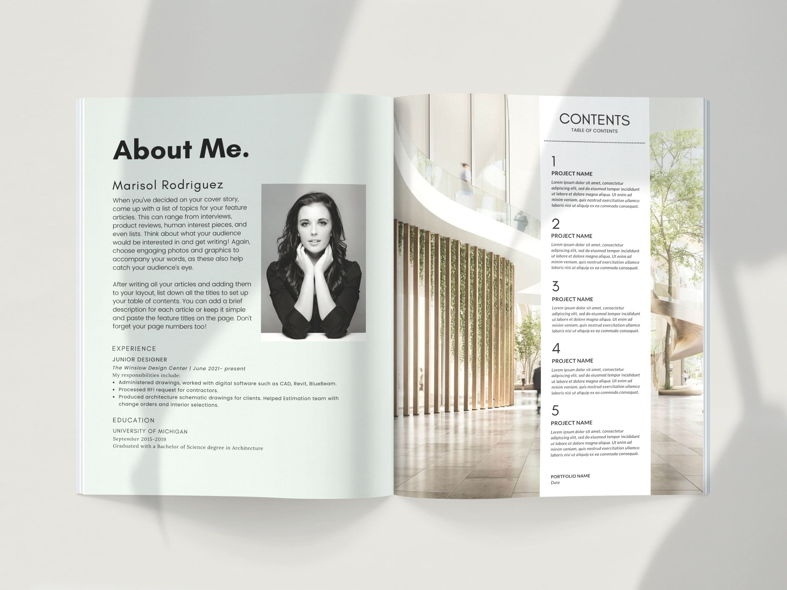 Architecture Design Portfolio Template | M.arch Portfolio Application ...