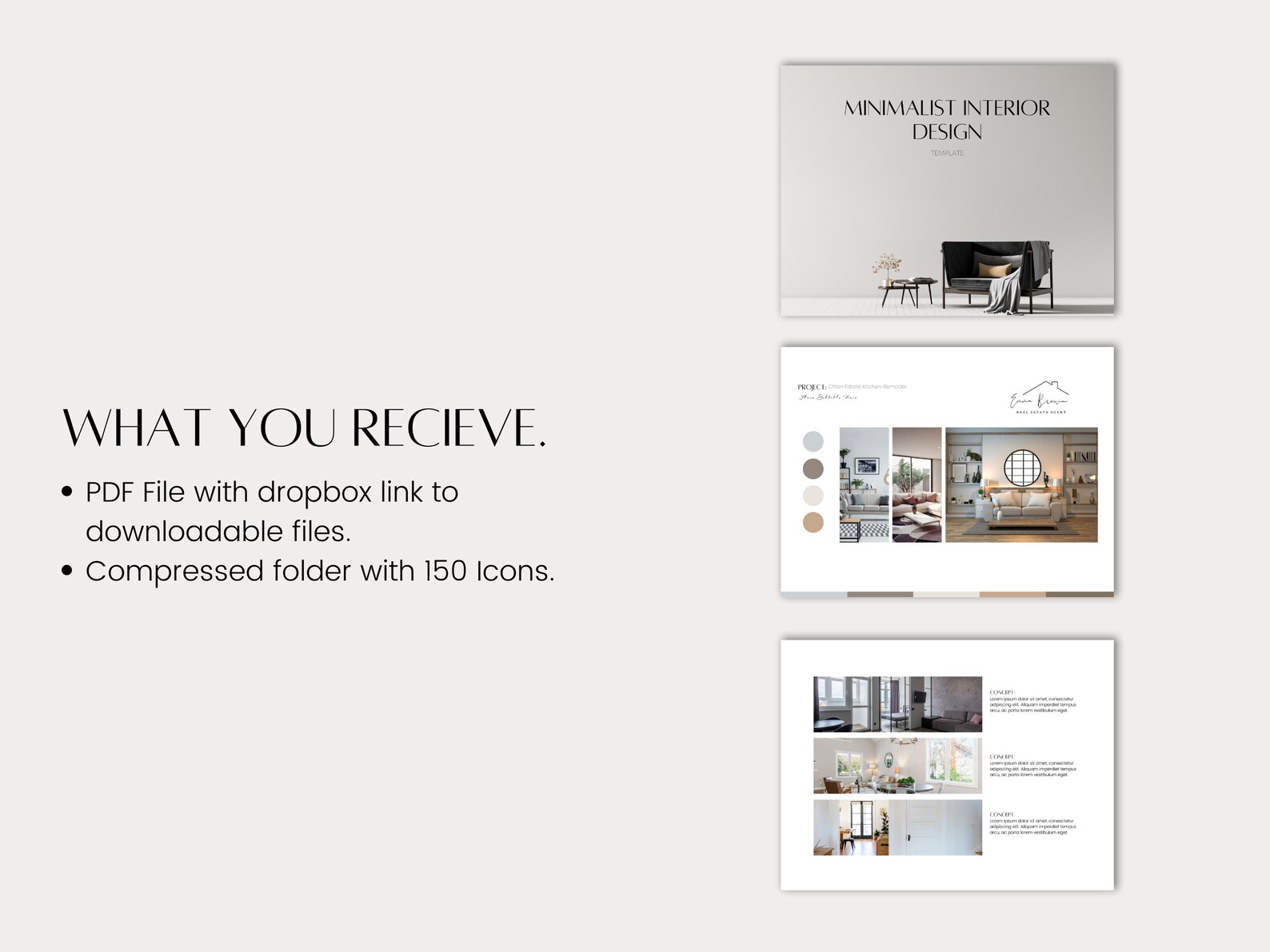 Interior Design Portfolio Presentation Template | Adobe Indesign & MS ...