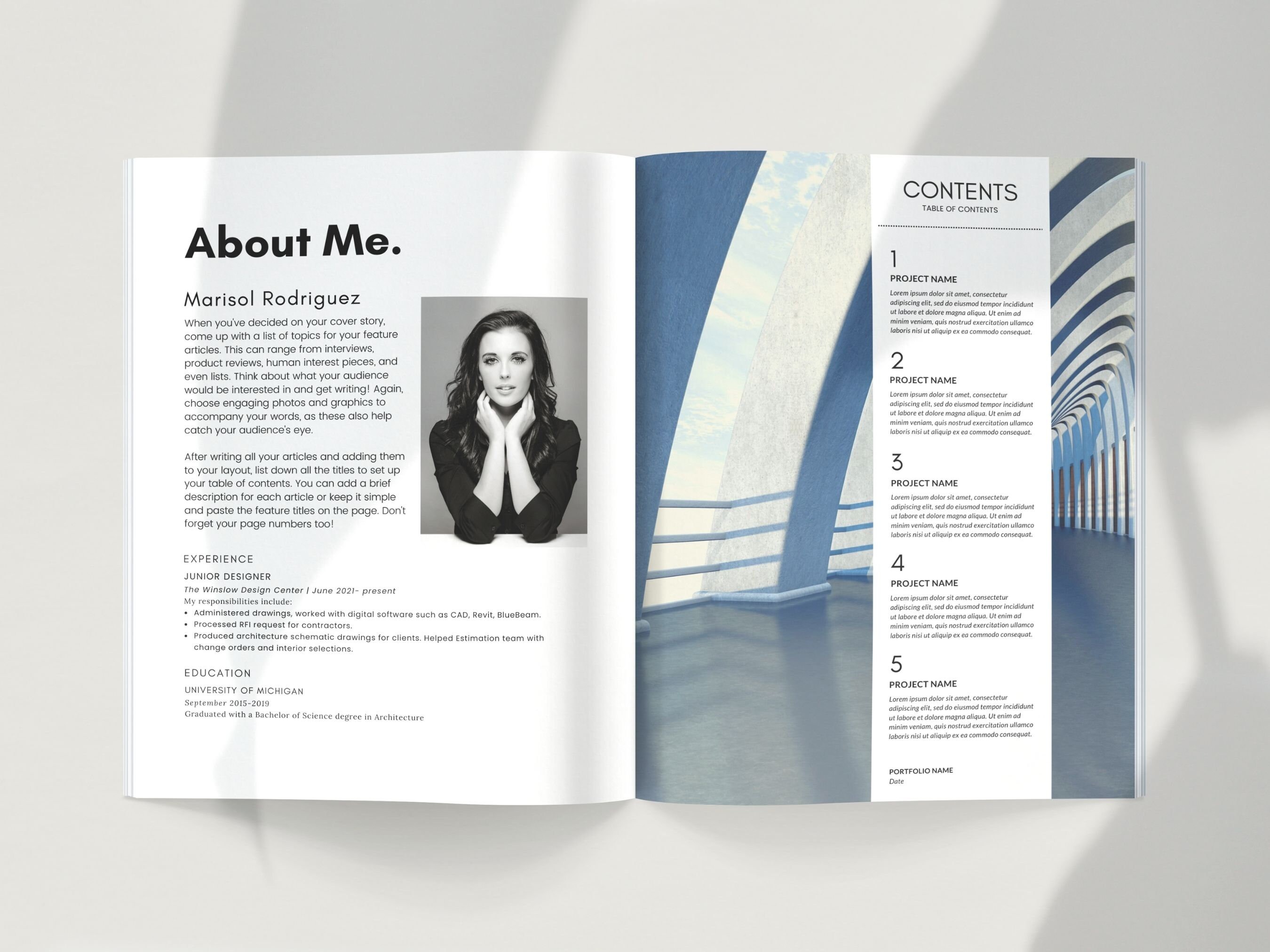 Architecture Design Portfolio Template | M.arch Portfolio Application ...