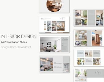 Interior Design Google Slides Presentation Template | Etsy