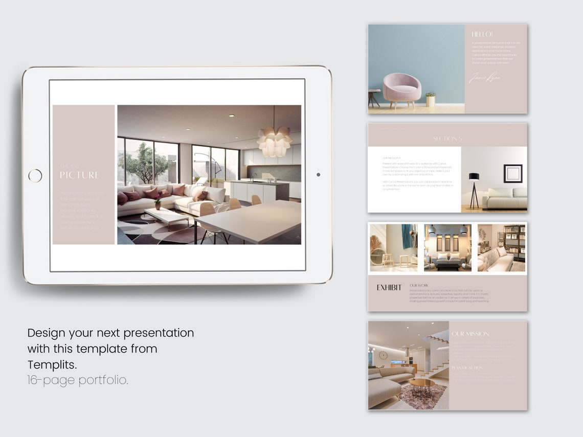 Interior Design Client Presentation Template Canva Ebook Template ...