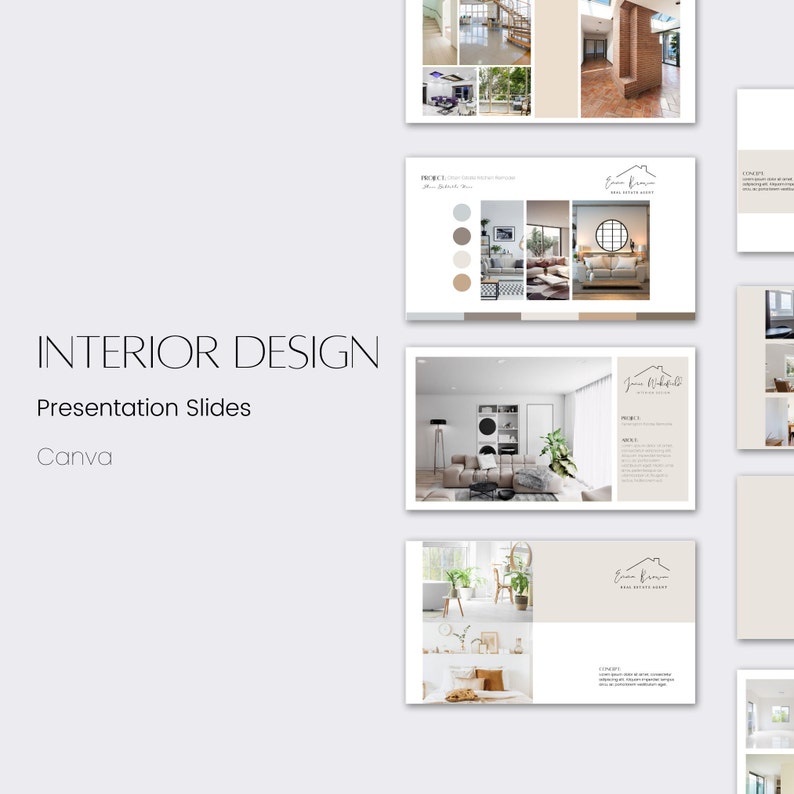 Interior Design Google Slides Presentation Template | Powerpoint | E ...