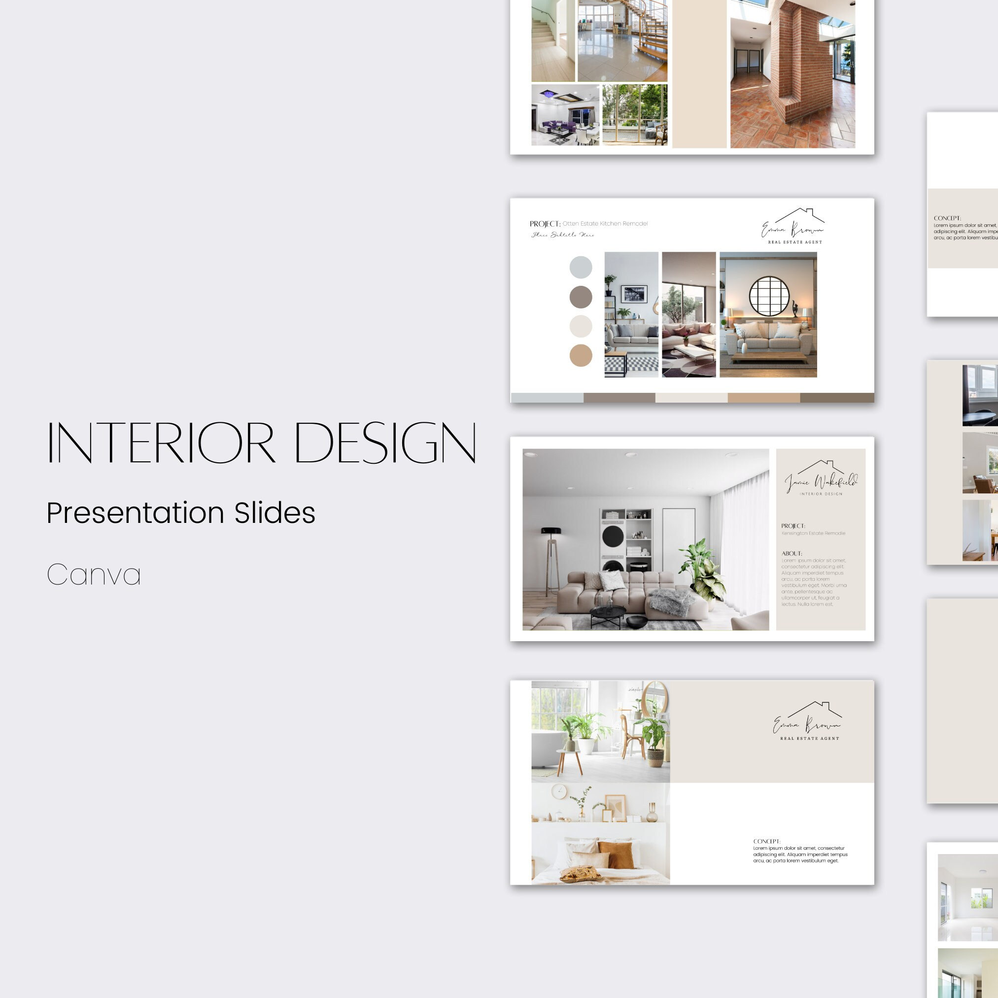 Interior Design Google Slides Presentation Template | Powerpoint | E ...