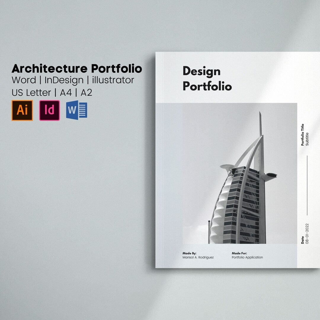 Architecture Design Portfolio Template | M.arch Portfolio Application ...