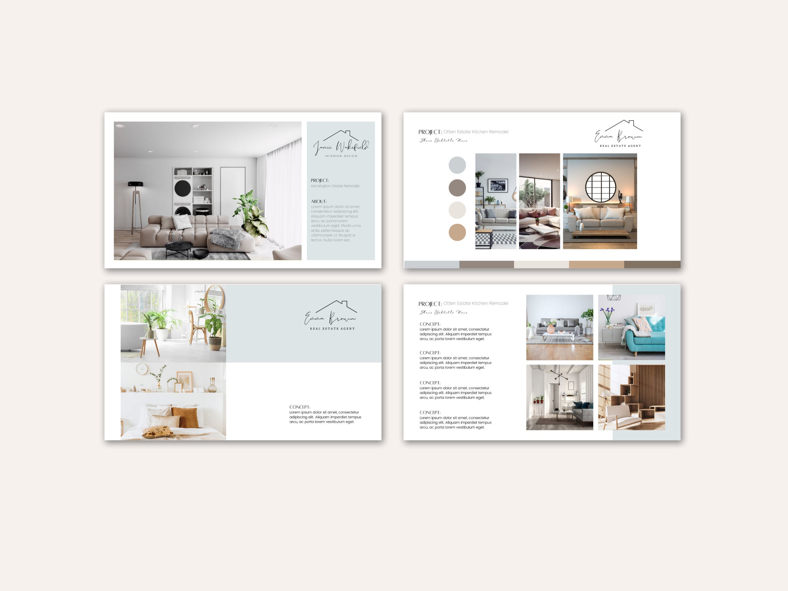 Interior Design Presentation Template: Canva Moodboard Ebook (digital ...
